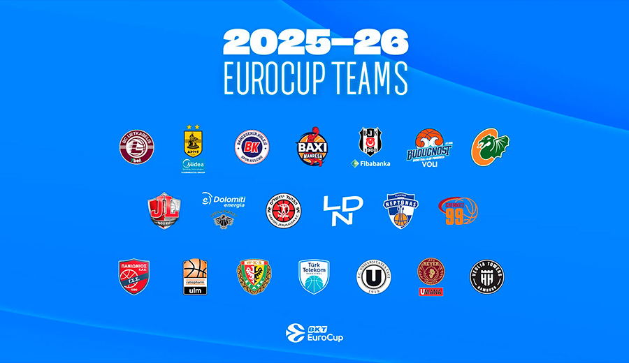 El listado oficial con todos los participantes de la Eurocup 2025/26